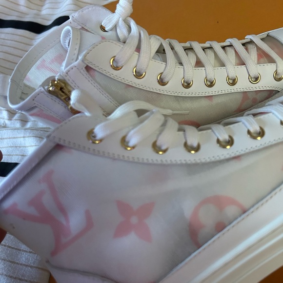 Shoes | Louis Vuitton Converse Pink White | Poshmark